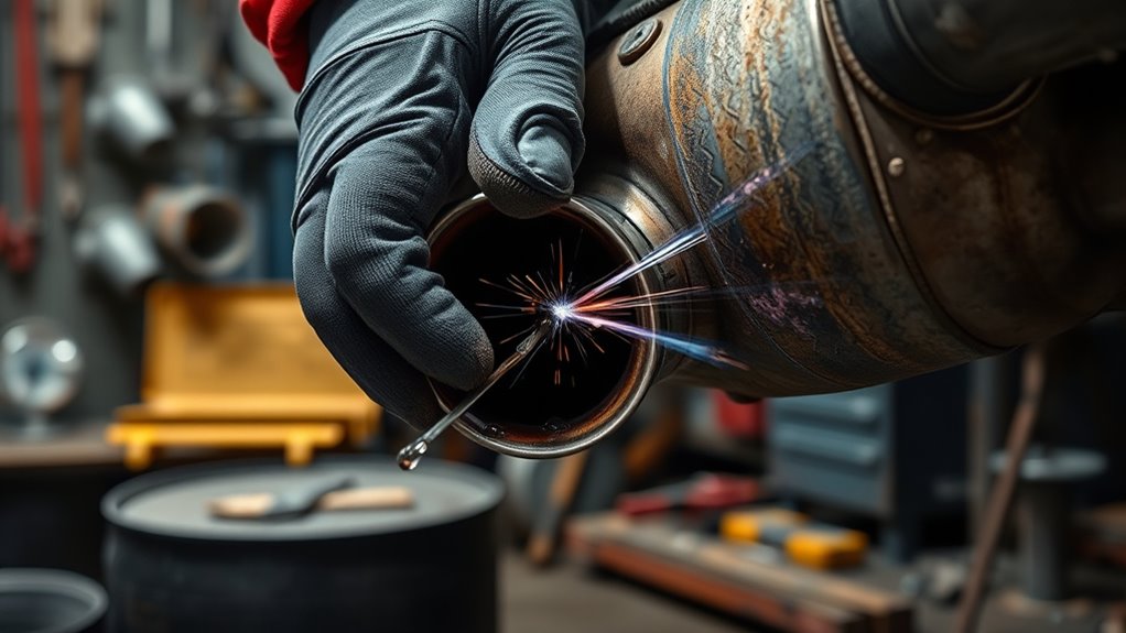 How To Weld A Muffler To An Exhaust Pipe